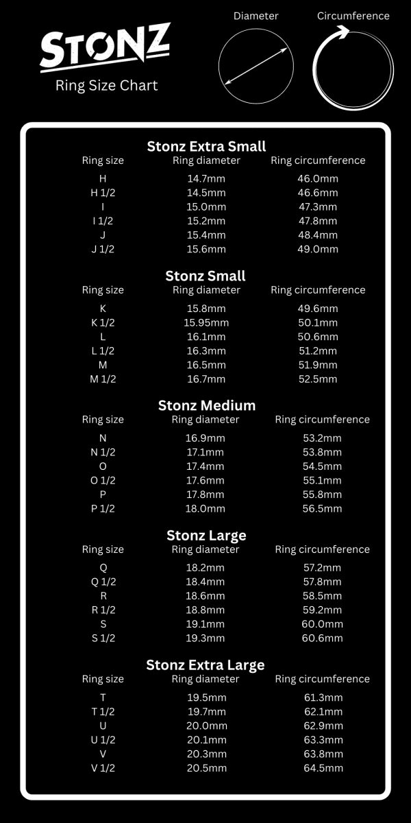 Find Your Ring Size – Stonz Diamonds